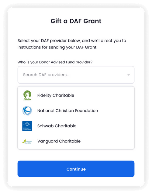 Donor Advised Fund Software & DAF Widget | Infinite Giving